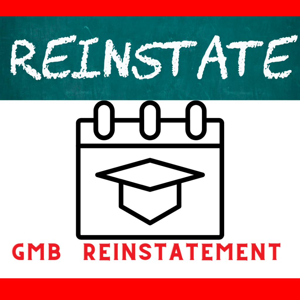 GMB Reinstatement